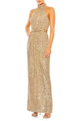 Belted Maxi Evening Dresses