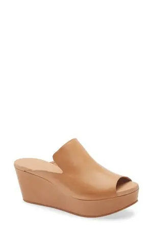 CHOCOLAT BLU Whisper Platform Wedge Sandal - Camel Leather