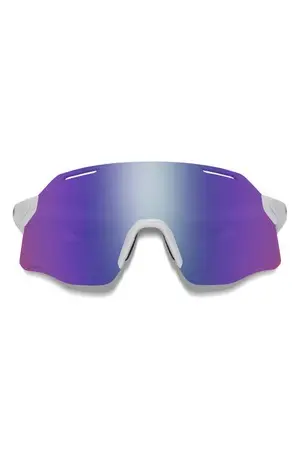 SMITH Vert 139mm Chromapop™ Polarized Shield Sunglasses - White /chromapop Violet