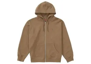 Supreme Small Box Zip Up Hooded Sweatshirt - Brown
