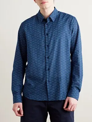 Vilebrequin Caracal Printed Organic Cotton-voile Shirt