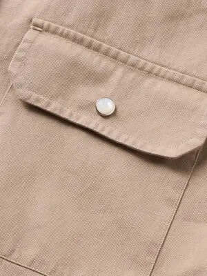 Zegna Slim-fit Cotton And Linen-blend Shirt