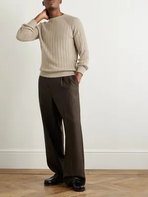 PIACENZA CASHMERE 1733 Ribbed Cotton Sweater