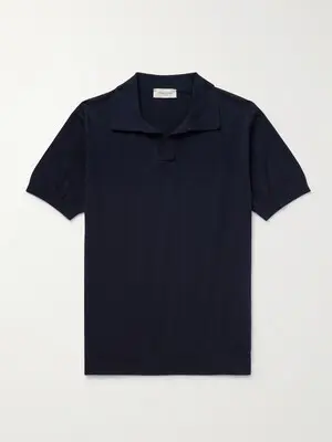 PIACENZA CASHMERE 1733 Cotton Polo Shirt - Blue