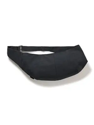 MASTER-PIECE CO Master-Piece Sash Leather-Trimmed Sling Bag Black