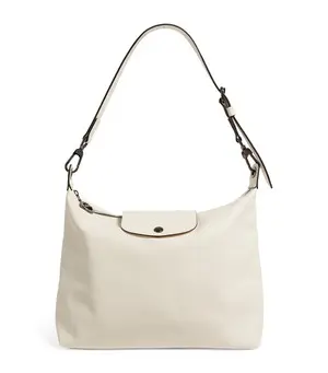 Longchamp Longchamp Le Pliage Xtra Medium Leather Shoulder Bag Ivory