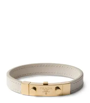 Prada Saffiano Leather Bracelet Neutral