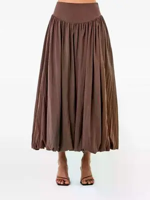 NICHOLAS Zaira Midi Skirt - Brown