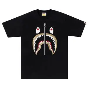 A BATHING APE Glitter Shark Tee - Black