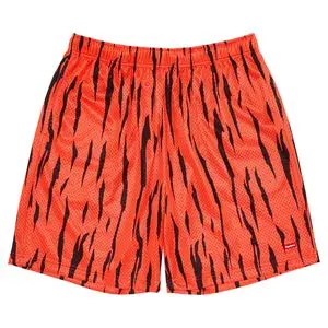 Supreme Small Box Baggy Mesh 'tiger' Short - Orange
