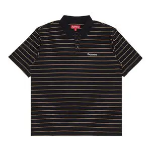 Supreme X Melvins Stripe Short-sleeve Polo - Black