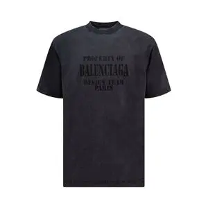 Balenciaga Property T-shirt Large Fit Vintage - Black