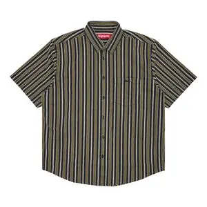 Supreme Loose Fit Multi Stripe Short-sleeve Shirt - Black