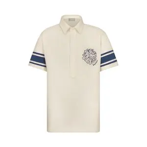 Dior X Denim Tears Relaxed-fit Polo Shirt 'white