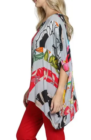 APNY Print Cupro Blend Caftan Top