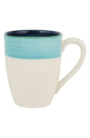 VIETRI Lisbon Stripe Mug - Blue