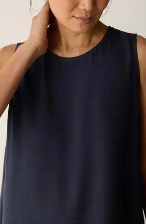 Eileen Fisher Textured Sleeveless Silk Shell