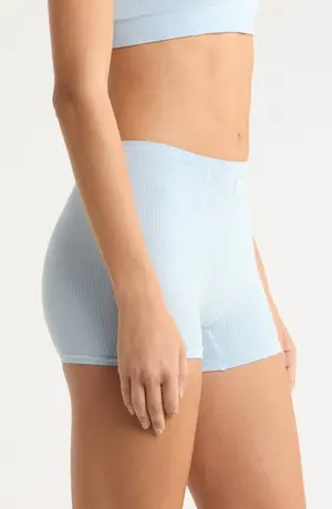 FLORENCE BY MILLS Softie Seamless Rib Shorts - Powder Blue