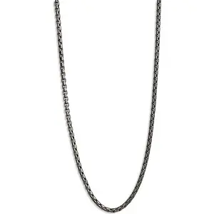 John Hardy Box Chain Necklace - Dark Silver