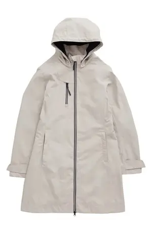 SEASALT CORNWALL Coverack Waterproof Organic Cotton Blend Coat - Driftwood