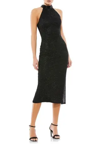 Mac Duggal Hand Embellished Gown - Black