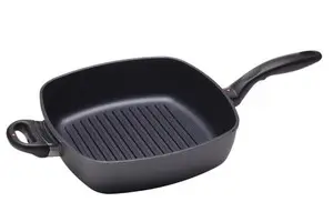 SWISS DIAMOND 11 X 11 Inch Nonstick Deep Square Grill Pan - Black