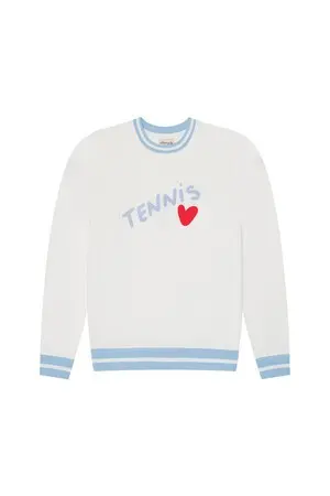 ELLSWORTH + IVEY Tennis Heart Elle Sweatshirt - Natural