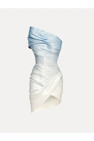 Oscar De La Renta Ombré Lamé Cocktail Dress