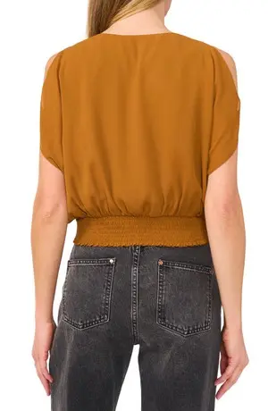 1.State Drape Cold Shoulder Top