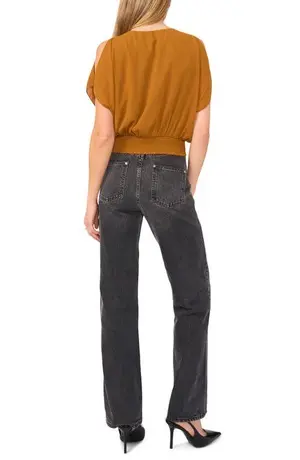 1.State Drape Cold Shoulder Top
