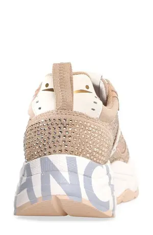 VOILE BLANCHE Club105 Sneakers - Beige Strass