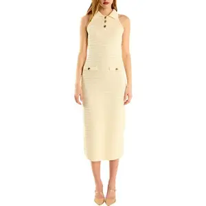 Sleeveless Collared Midi Dresses