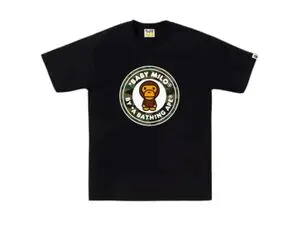 A BATHING APE 1st Camo Milo Busy Works Tee Shirt (ss25) Black/green