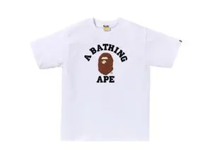A BATHING APE Boa College C Tee Shirt - White
