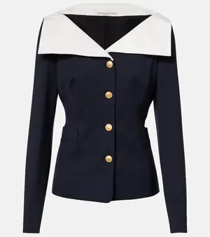 Alessandra Rich Wool-blend Jacket - Blue