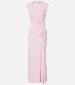 Simkhai Acacia Ruched Jersey Maxi Dress - Pink