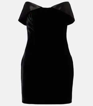 Black Silk Velvet Cocktail Dress