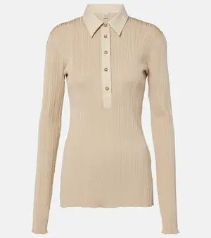 TOTEME Jersey Polo Sweater