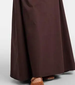 Staud Phare One-shoulder Cotton Maxi Dress - Brown