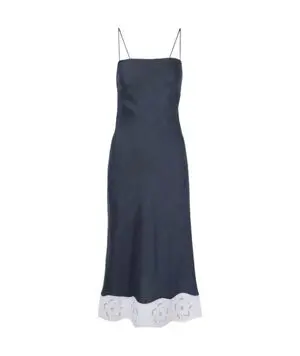 Staud Paolo Linen-blend Midi Dress - White