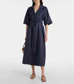 Asceno Larnaca Linen Midi Dress