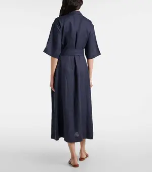 Asceno Larnaca Linen Midi Dress