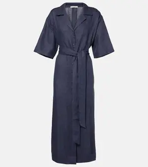 Asceno Larnaca Linen Midi Dress