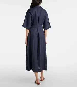 Asceno Larnaca Linen Midi Dress