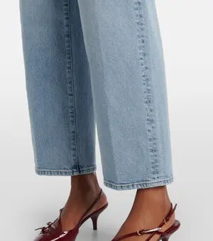 FRAME The Wide High-rise Wide-leg Jeans - Blue