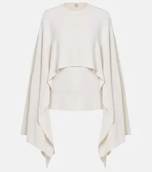 TOTÊME Knitted Silk Cape - Beige