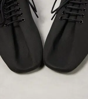 TOTEME Canvas Lace-up Square Toe Sneakers