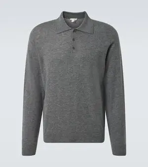 THE ROW Judi Cashmere Polo Sweater - Grey