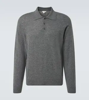 THE ROW Judi Cashmere Polo Sweater - Grey
