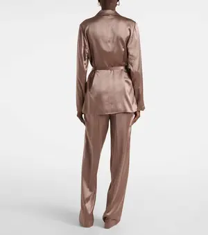 JOSEPH Joubert Silk Satin Jacket - Neutrals